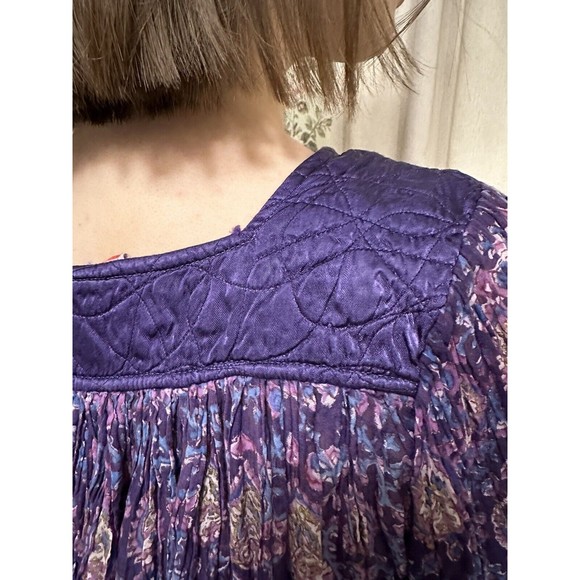 Phool | Dresses | Rare Vtg Phool 7s Purple Beads Retro Puff Sleeves ...